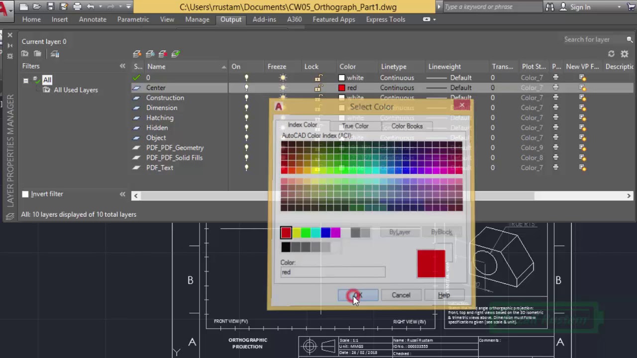 Preparation of a drawing paper (task) using AutoCAD - YouTube