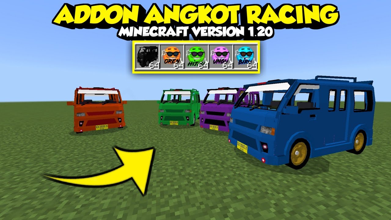 TOP ADDON ANGKOT RACING MCPE KEREN RINGAN SUPPORT VERSI 1.20+ - YouTube