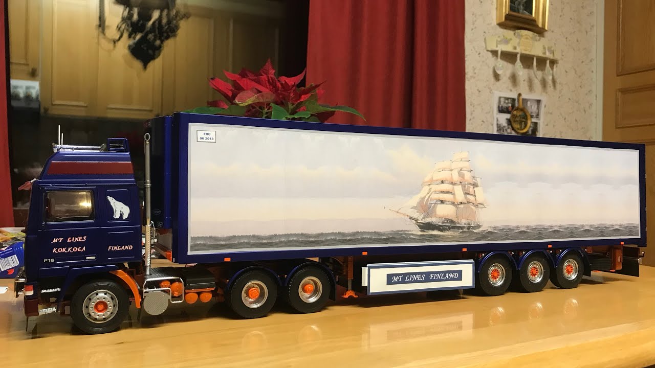 Italeri Volvo F16 with reefer trailer - YouTube
