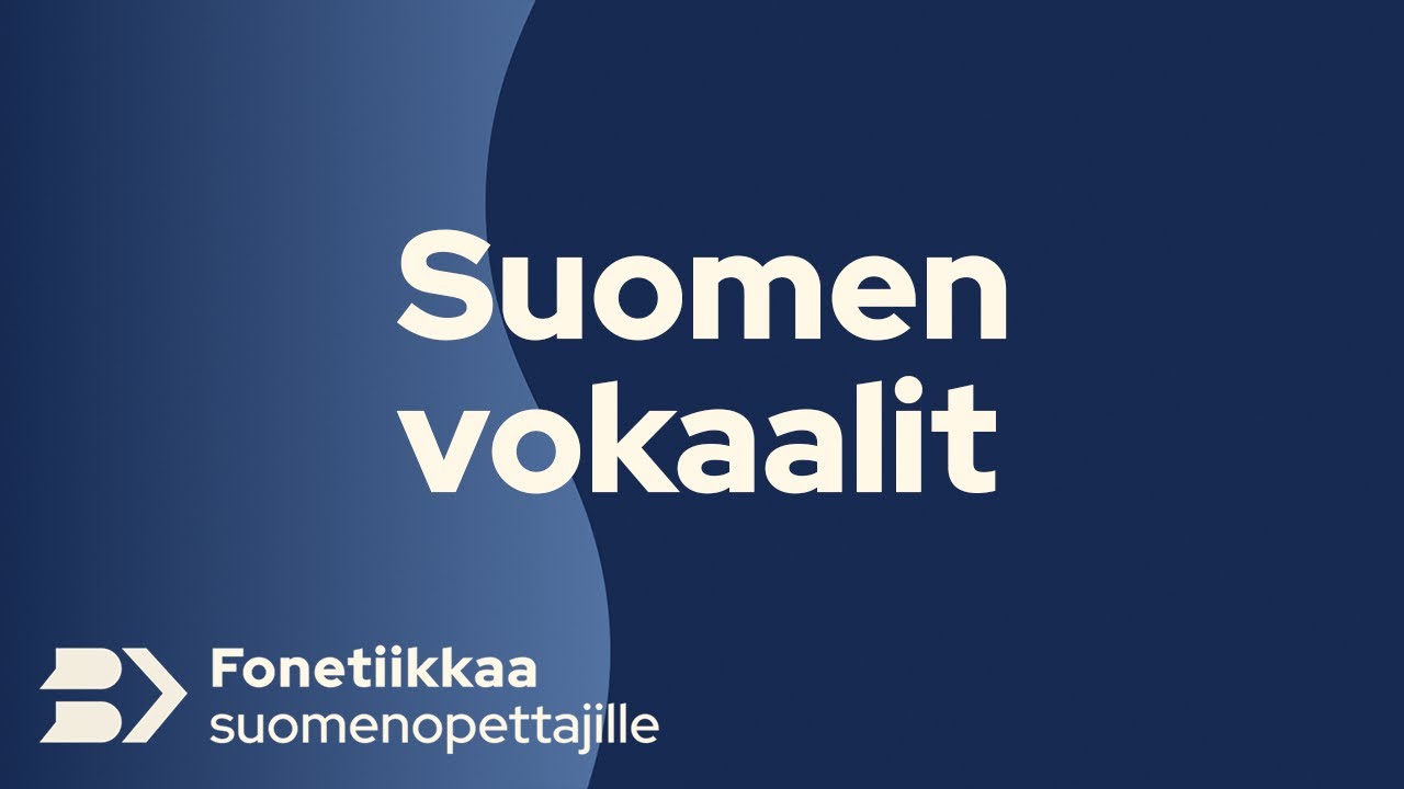 Jakso 5. Suomen vokaalit – Fonetiikkaa suomenopettajille - YouTube