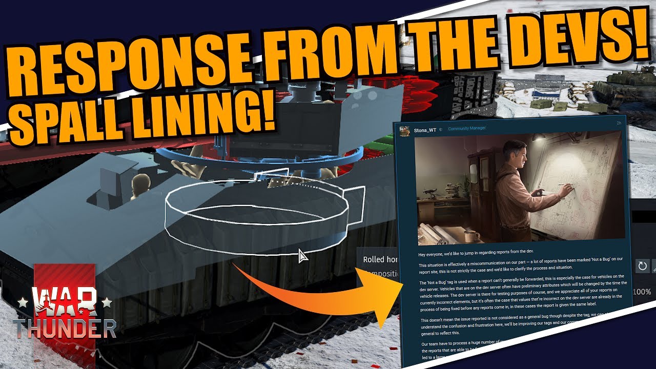 War Thunder DEV - RESPONSE from the DEV's about MISSING SPALL LINING in ...