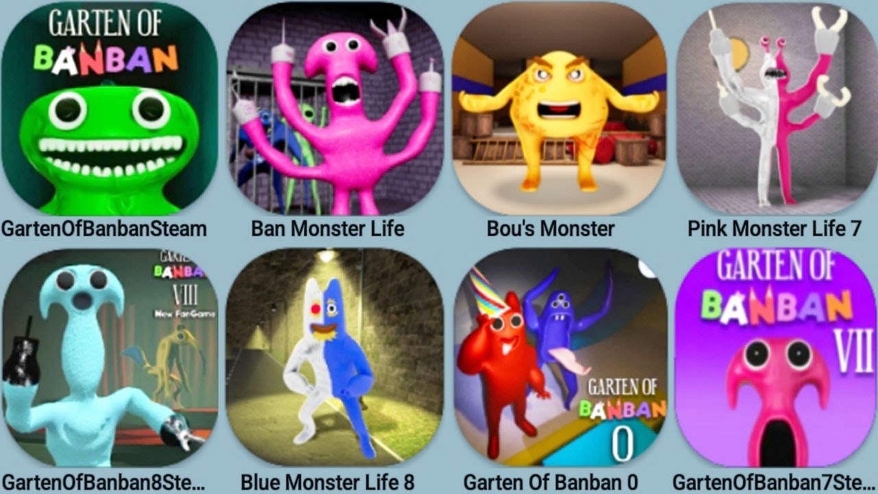 Garten Of Banban Mod, Ban Monster Survival, Bou's Monster, Pink Monster ...