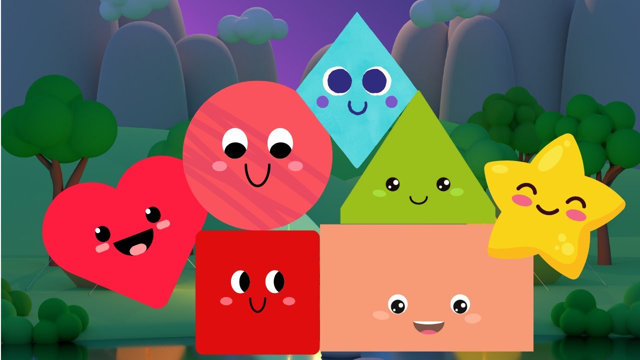 The Shapes Song | Nursery Rhymes | Nursery Rhymes With Lyrics|Kiddo's ...