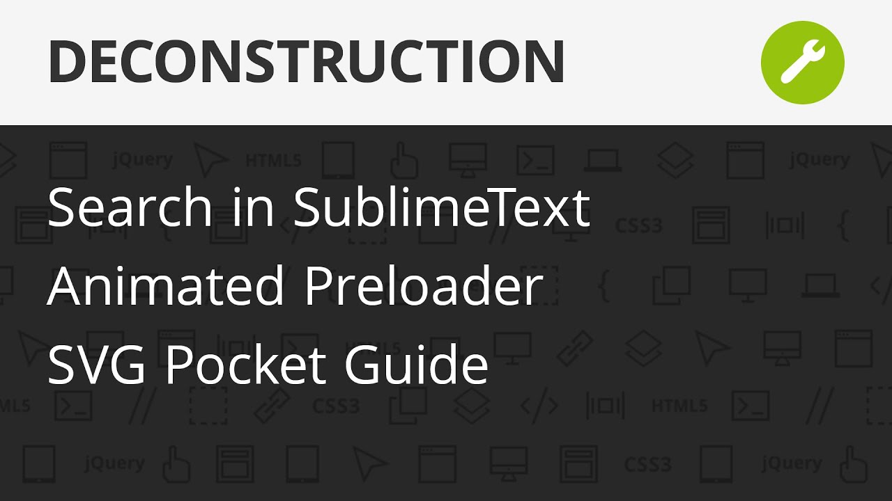 Fast Search in Sublime Text, SVG Pocket Guide - YouTube