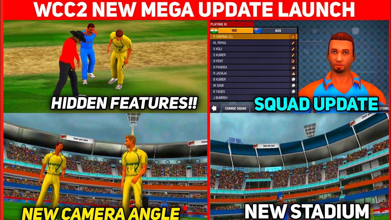 Wcc2 New Mega Update Launch | Squad Update & Many More !! Wcc2 New ...