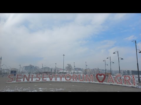 Taman Kota Ağrı Di Musim Salju || Ağri millet bahçesi