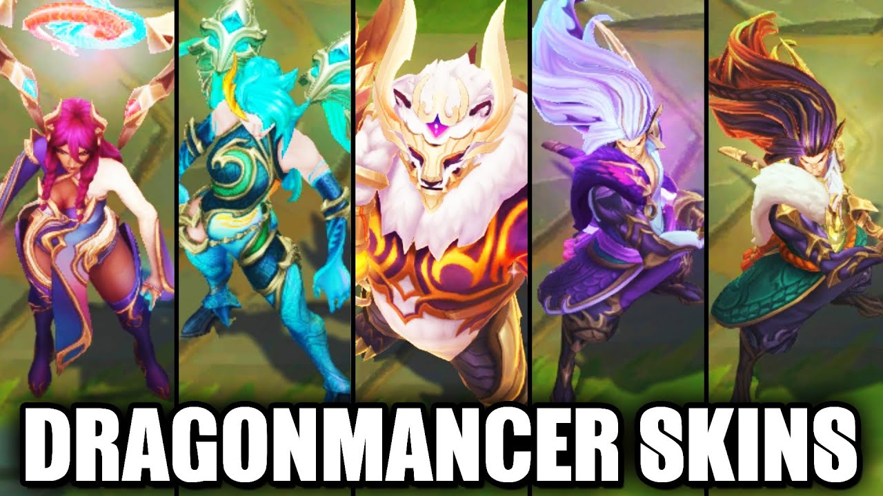 All New 2021 Dragonmancer Skins Spotlight Yasuo Kaisa Thresh Volibear ...