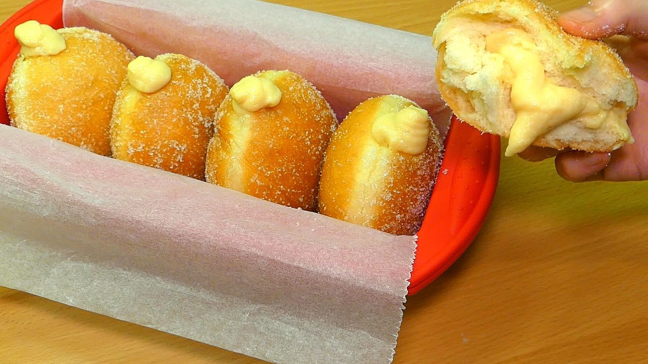 Simple Custard Cream Donuts | Easy Donut filled with Vanilla pastry ...