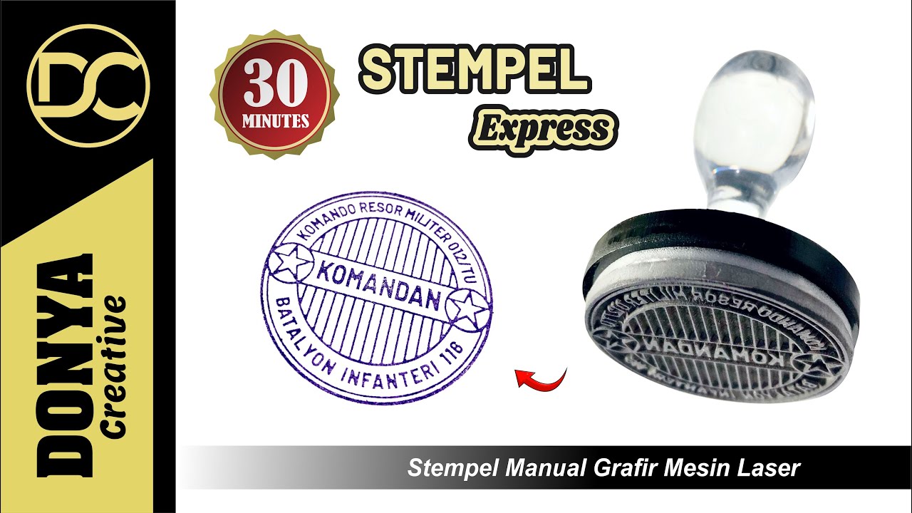 CARA CETAK STEMPEL MANUAL DENGAN MESIN LASER CO2 | HOW TO MAKE LASER ...