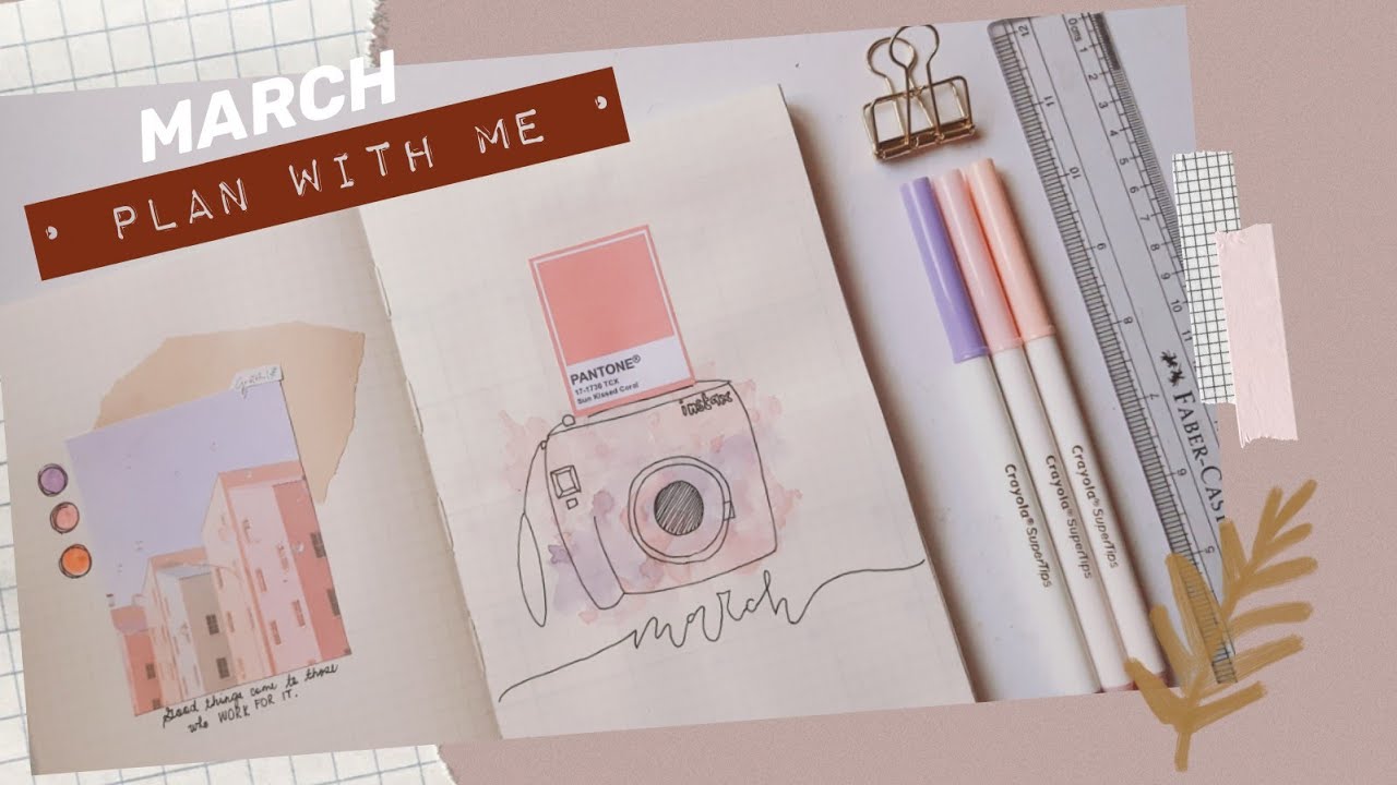 🌸 march journal set up // pastel theme 🗓 - YouTube