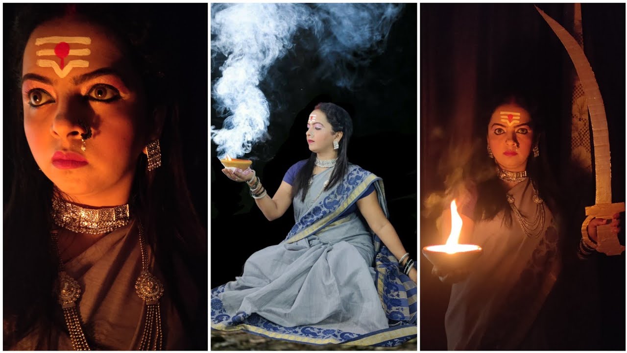 Navratri DAY 6(🤍 colour)| Devi Maa look creation ☺️🙏Full make-up ...