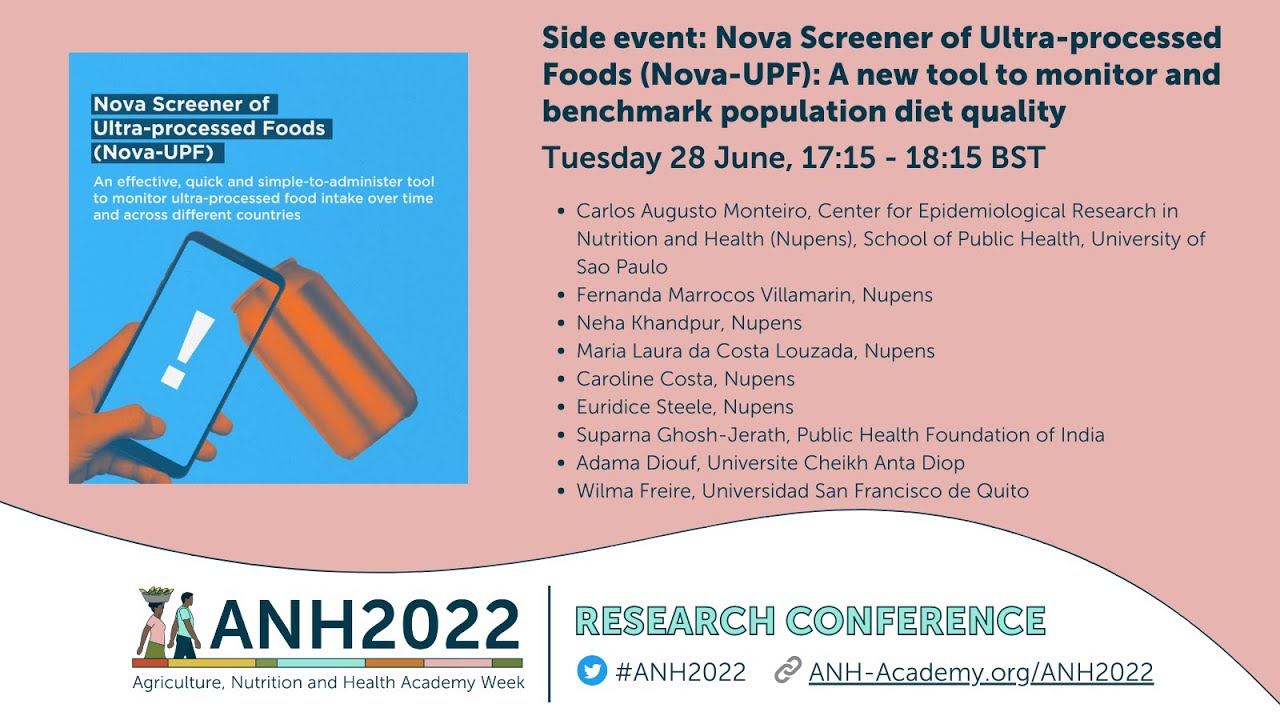 ANH2022 Side Event: Nova Screener of Ultra-processed Foods (Nova-UPF ...