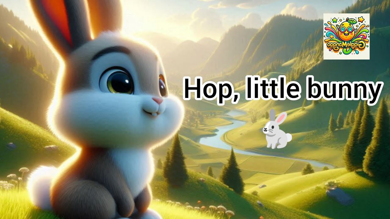Hop, little Bunny 🐇|| Nursery Rhymes || Hop little Bunny Nursery Rhyme ...