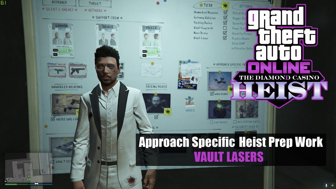 GTA Online - The Diamond Casino Heist - Heist Prep: Vault Lasers [SOLO ...