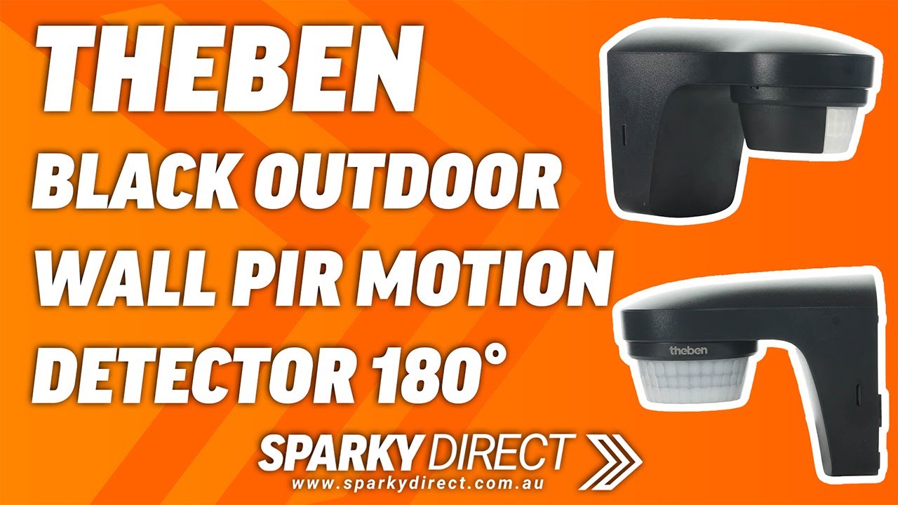 Theben THELUXA-S180-BK | Outdoor Wall PIR Motion Detector 180° IP55 ...