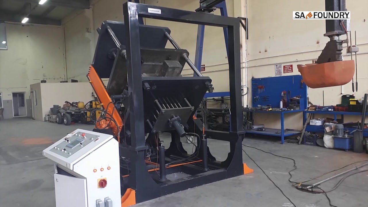 Automatic gravity die casting machine SA-Foundry - YouTube