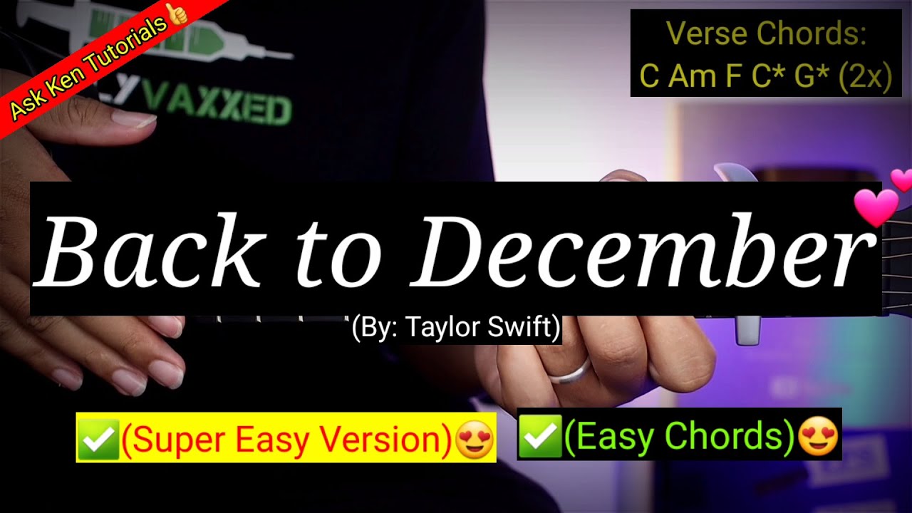 Back to December - Taylor Swift (Easy Chords)😍 | Guitar Tutorial - YouTube