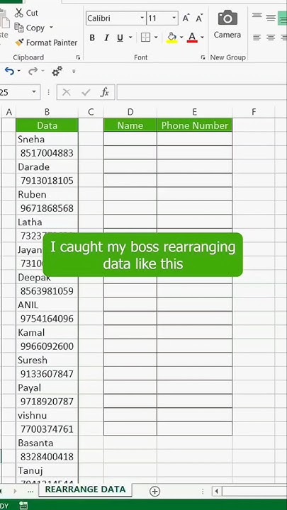 How To Rearrange Data In Excel Tips And Tricks 💫💯 Exceltips Tutorial Shortvideo Youtube