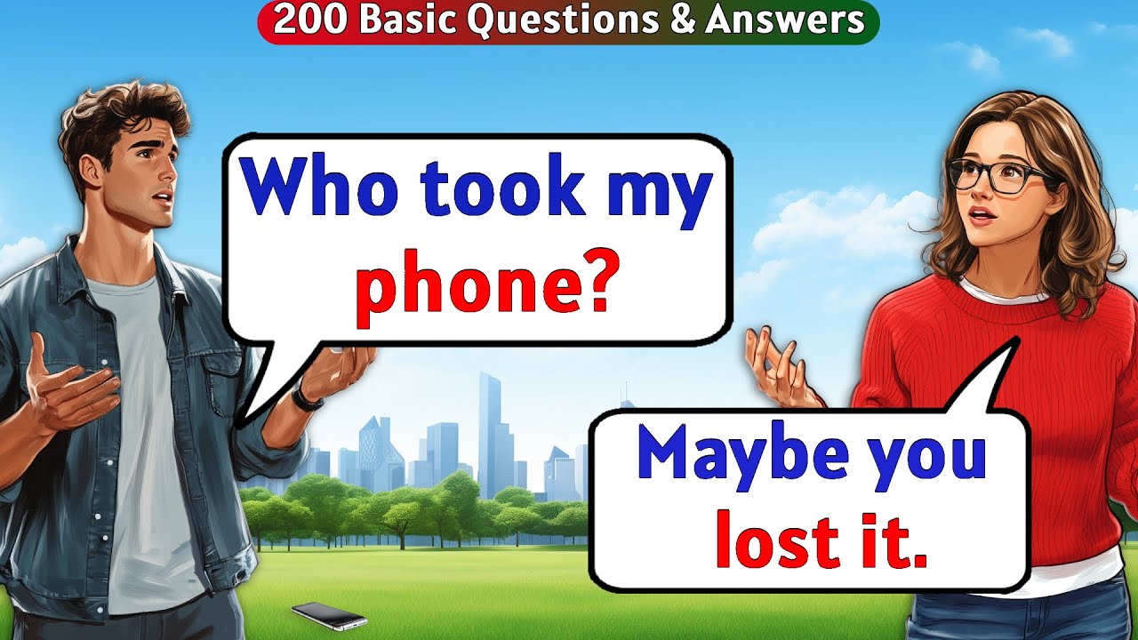 English Conversation Practice - 200 Basic Questions & Answers for ...
