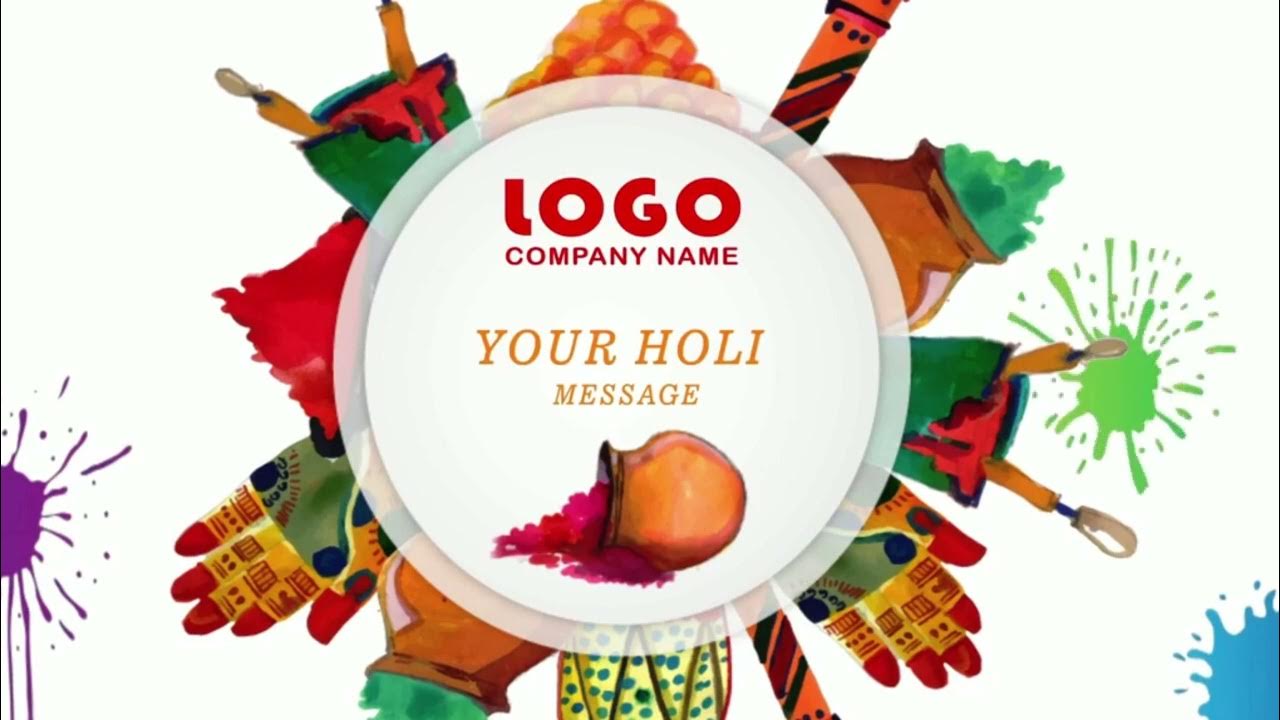 Happy Holi 2024 Animated Video Template - YouTube