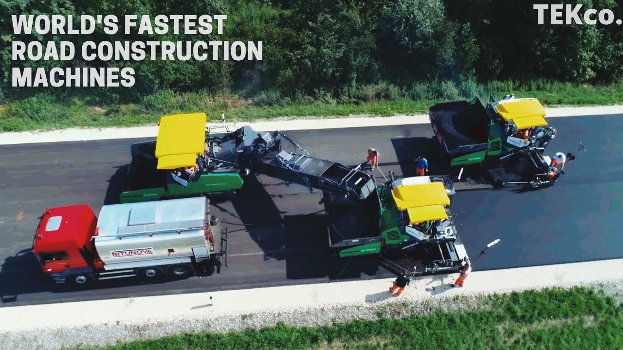 World's Fastest Modern Road Construction Machines - Incredible Asphalt ...