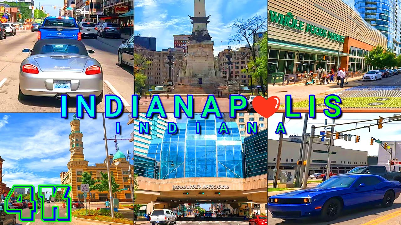Sunny Drive in Indianapolis Part 1/2, Indiana USA 4K - UHD - YouTube