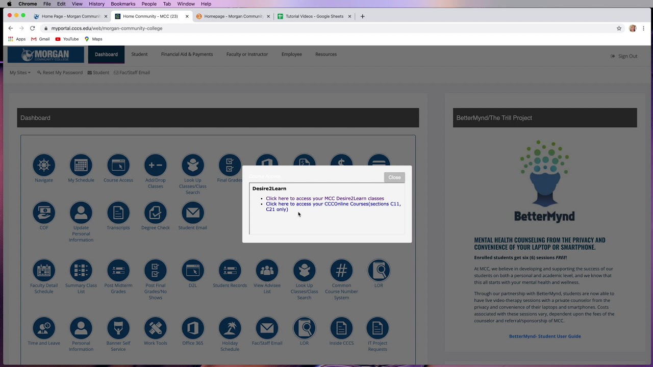Accessing Your Courses in D2L (Desire2Learn) - YouTube