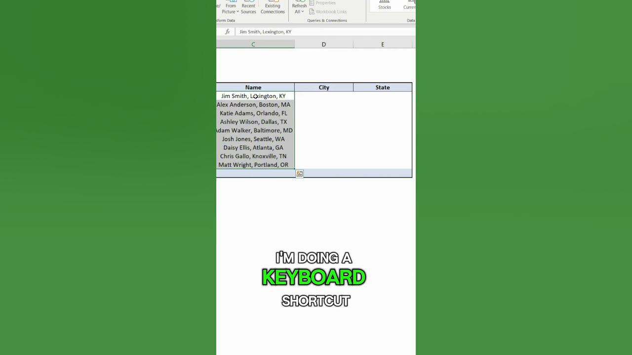 Splitting Messy Data In Excel Data Excel Youtube