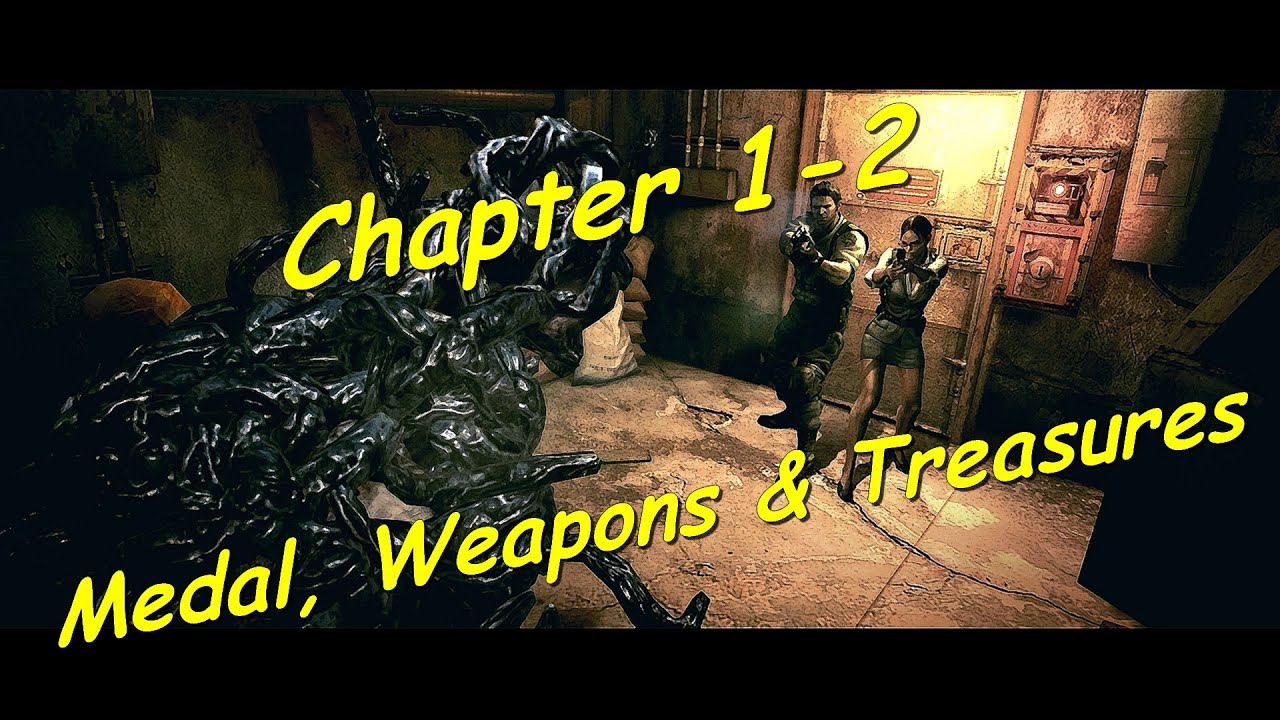 RE5: Gameplay(Chapter 1-2) Emblem,Weapons & Treasures locations - YouTube