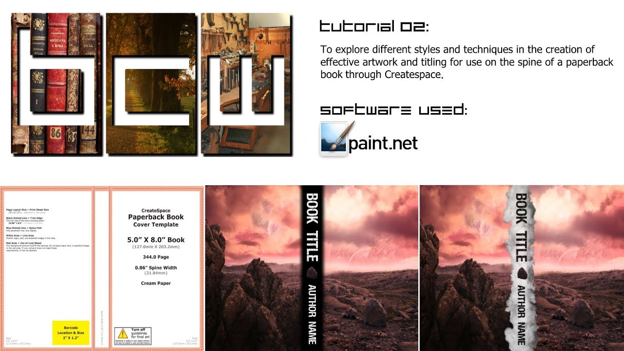 Tutorial 02: (Introductory Difficulty) Creating Paperback Spine Art for ...