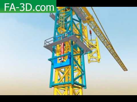 Installation Process of Tower Crane on Construction site - YouTube