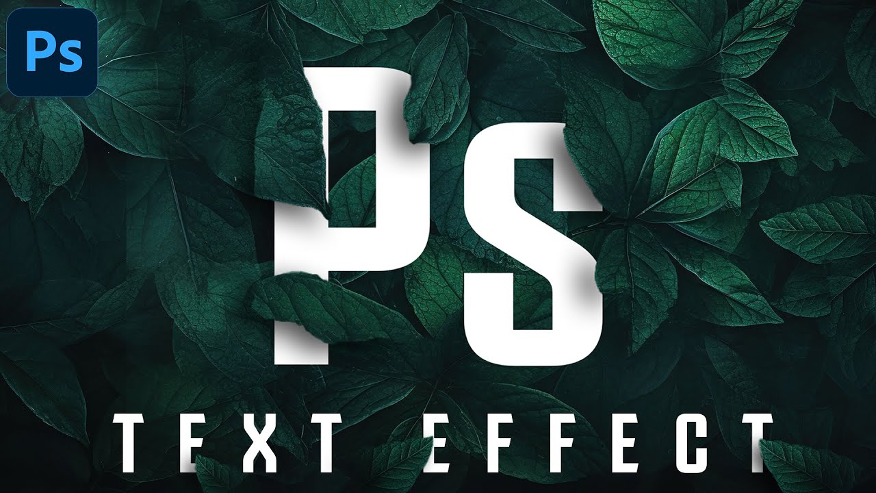 Leaf Text Effect in Photoshop | Stunning Typography Tutorial #photoshop ...