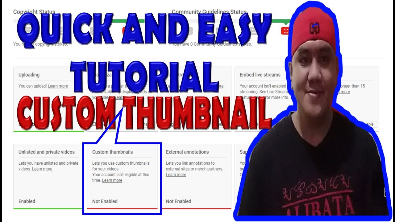 how to enable your custom thumbnail i'll show you│quick and easy ...