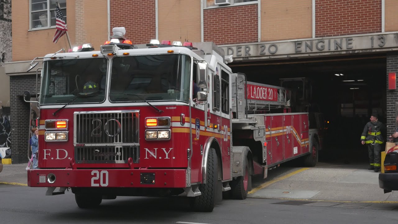 [Tiller Ladder!] Odor of Smoke for FDNY Tiller Ladder 20 4/11/23 - YouTube