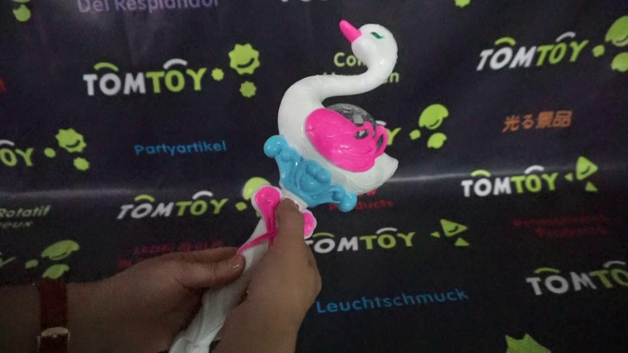 flashing swan led light fairy wand toy tm03078 - YouTube