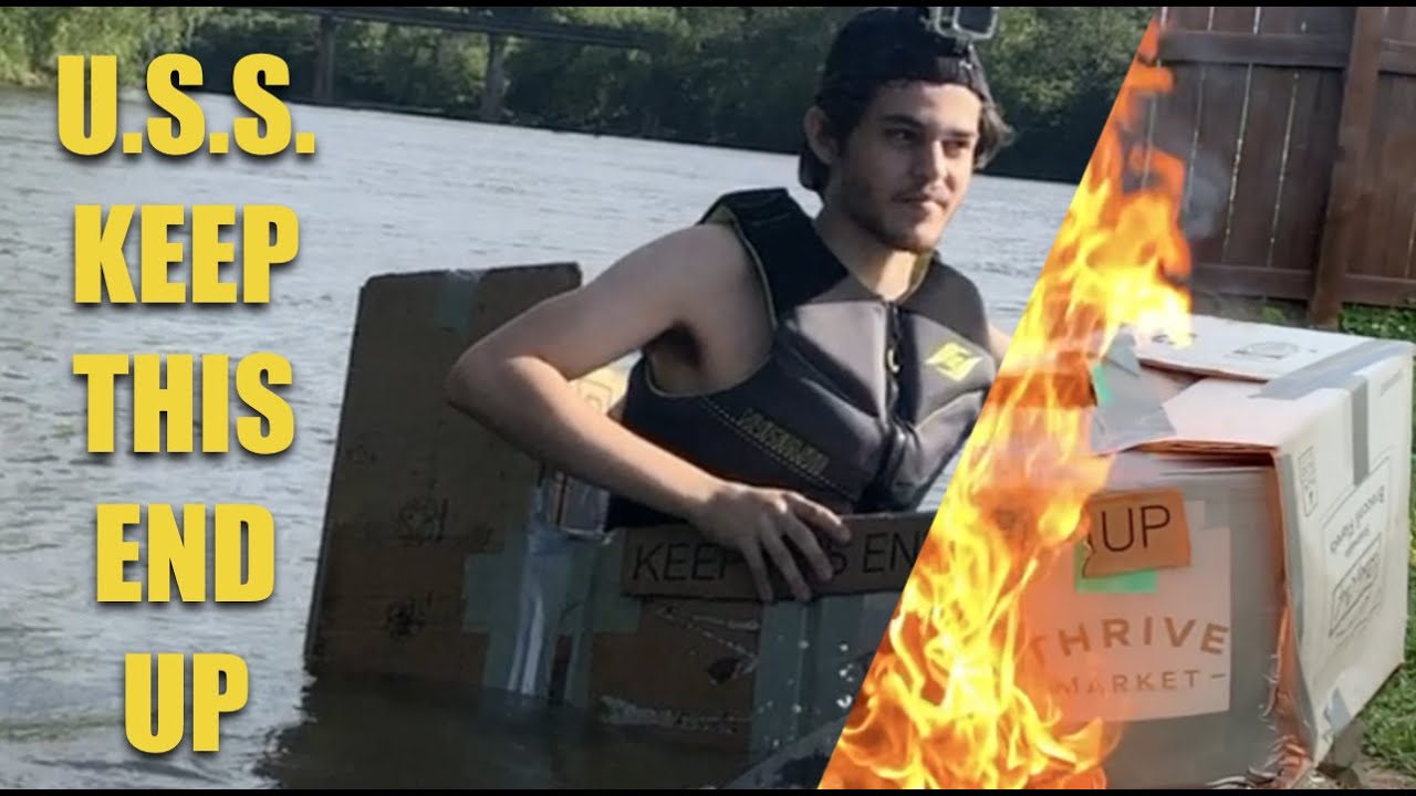 Sailing Homemade CARDBOARD Boat Down River! - YouTube