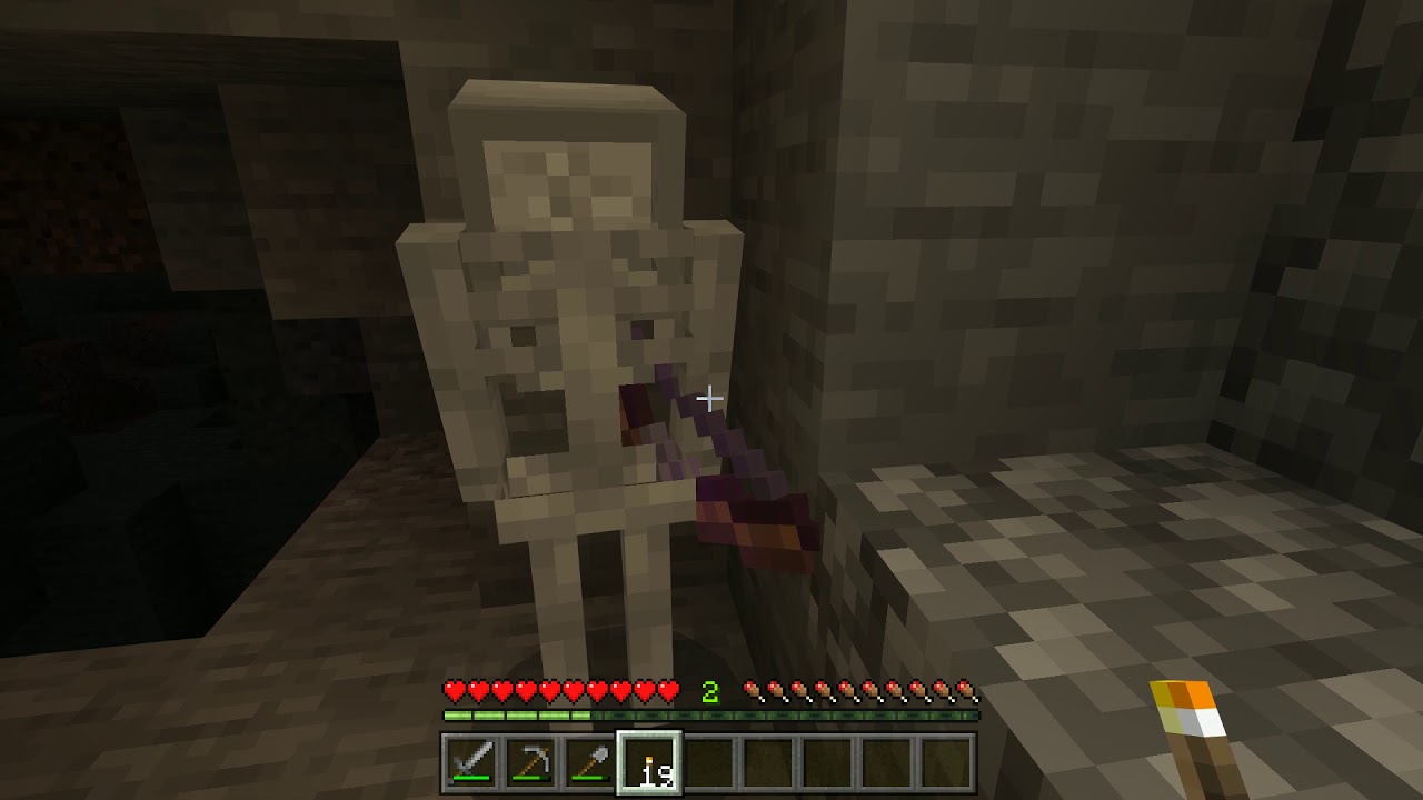 Original sad skeleton in Minecraft - YouTube