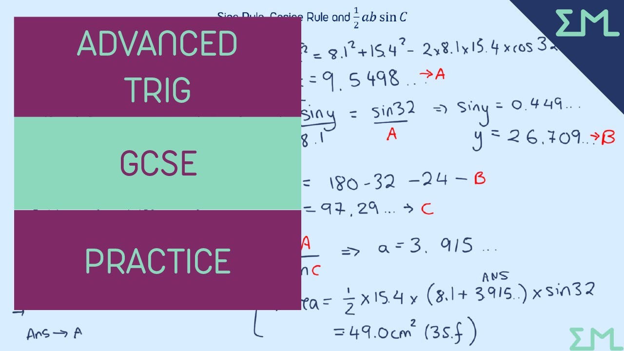 GCSE Ambiguous case of Sine rule and Advanced Trig practice - YouTube