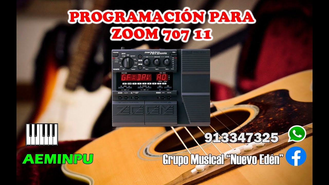 Programación Aeminpu Pedalera Zoom 707 ii - YouTube