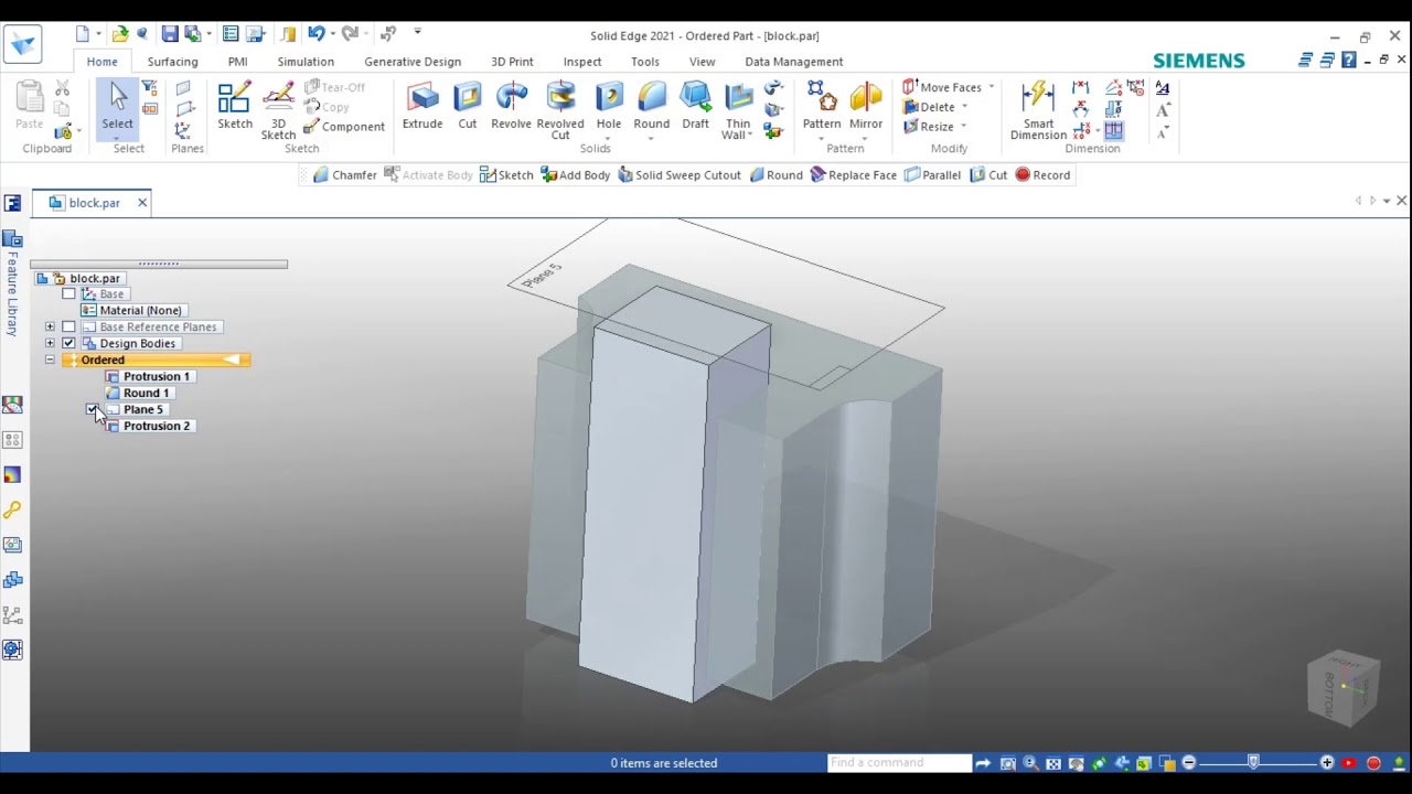Solid Edge 2021 - Tutorial - Fillet Weld - YouTube