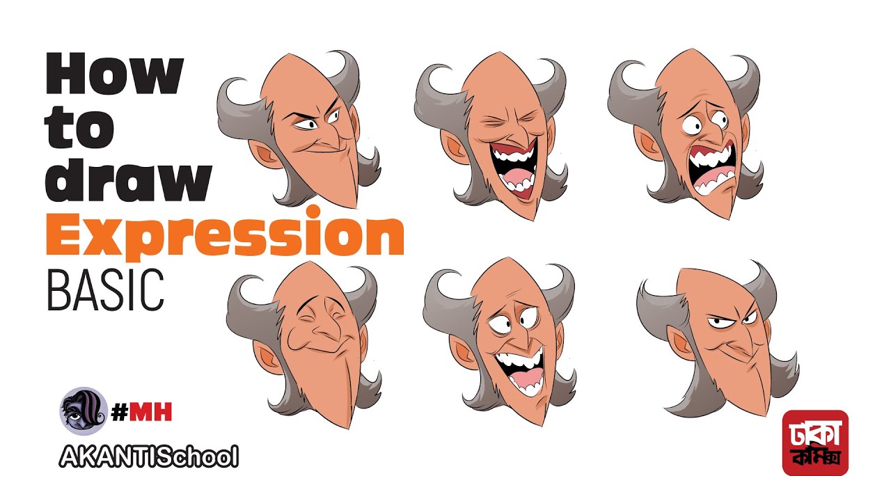 How to draw Expression: Expression drawing basics for Cartoon - YouTube