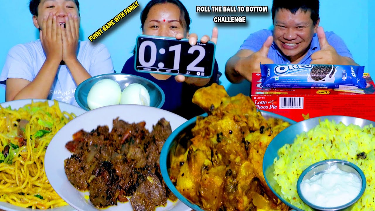 ROLL THE BALL TO BOTTOM CHALLENGE 😜😱 EATING CHALLENGE | FUNNY GAME WITH ...