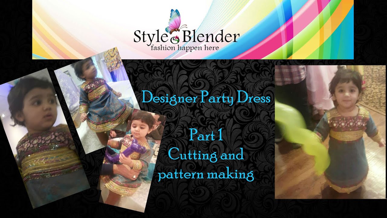 Designer Party Dress cutting and pattern making PART 1 - YouTube
