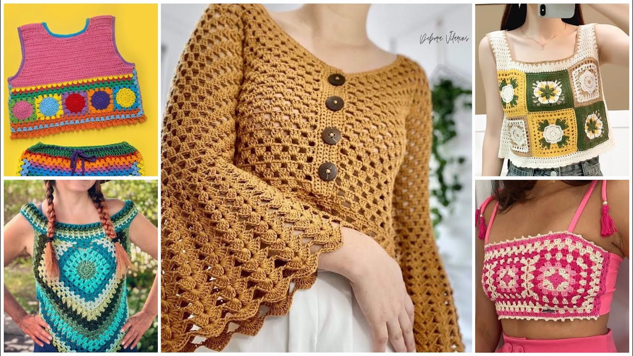 Crochet cotton thread fancy top/crochet latest top designs ideas - YouTube