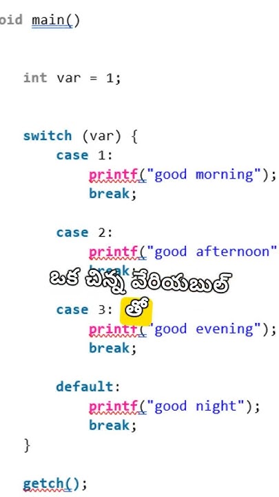 Switch Statement Shorts Coding Clanguage Trending Clanguagetutorialforbeginnersintelugu