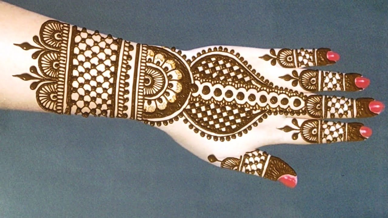 New Stylish Box Mehndi Designs For Hands- Simple Back Hand Mehndi ...
