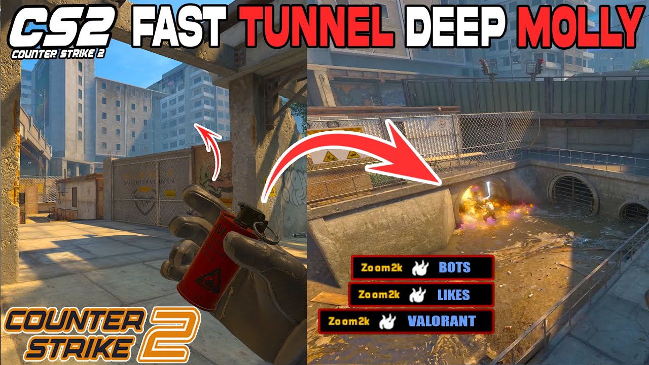 Perfect & Fast Deep Tunnel Molly in Overpass | CS2 - YouTube