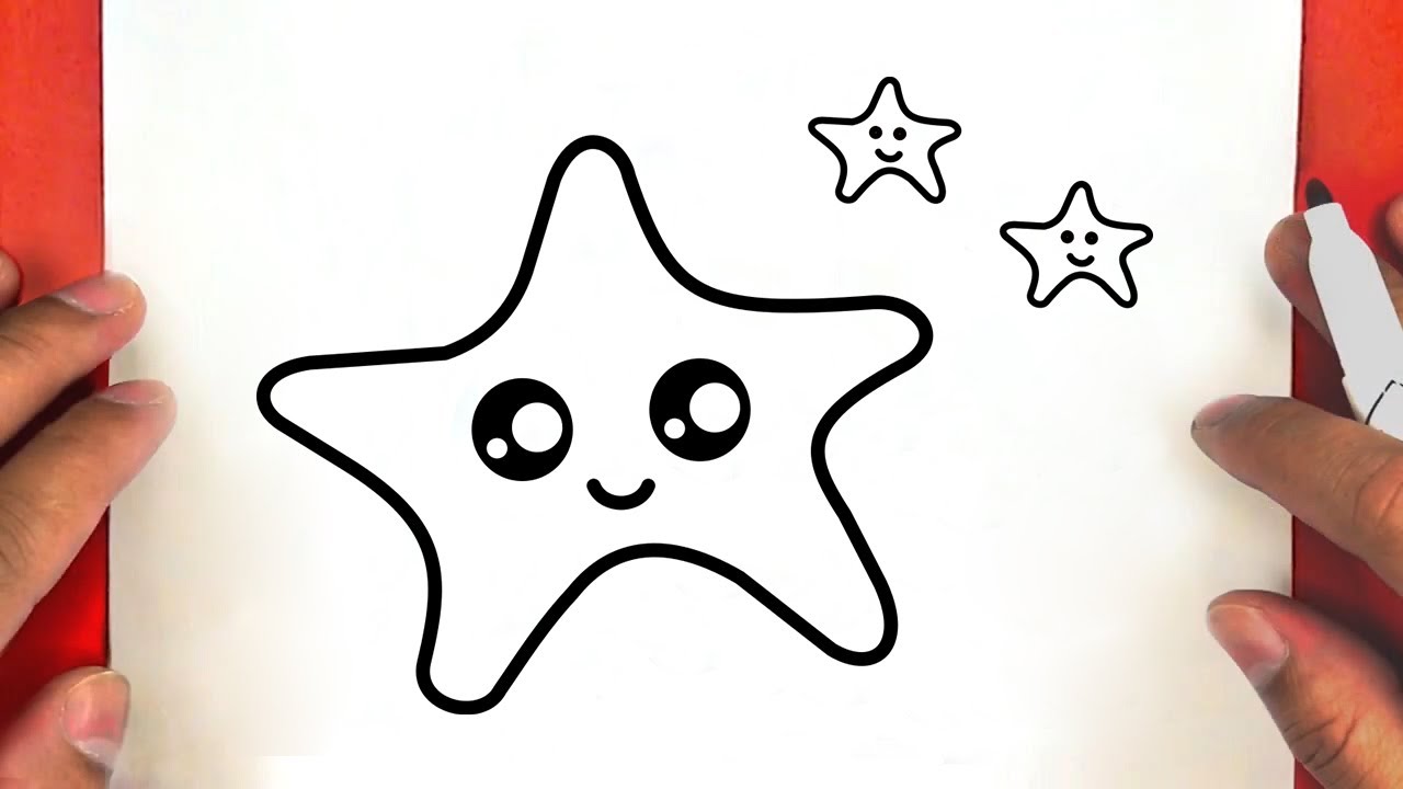How to draw a cute star - YouTube