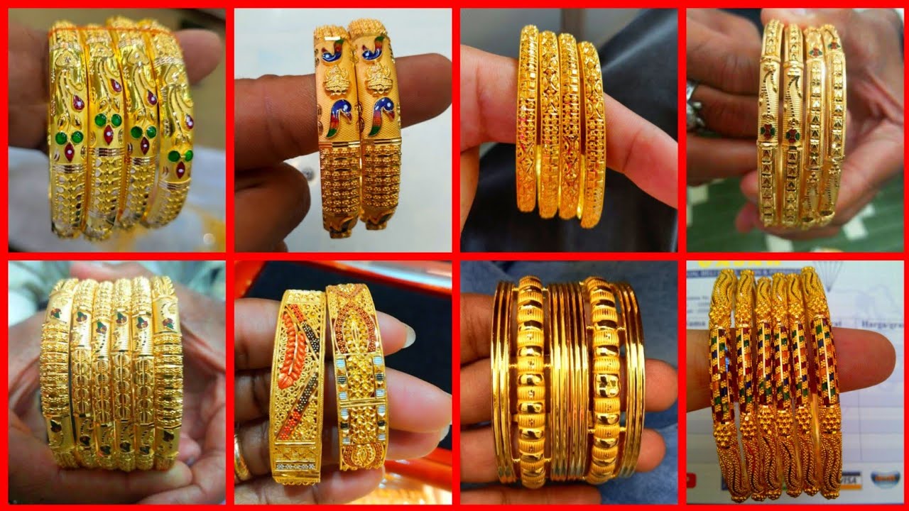 Gold Bala Desgin 2021With price And light weight gold bangles daily ...