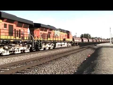 BNSF 7745 steel coil train west [XQ] - YouTube